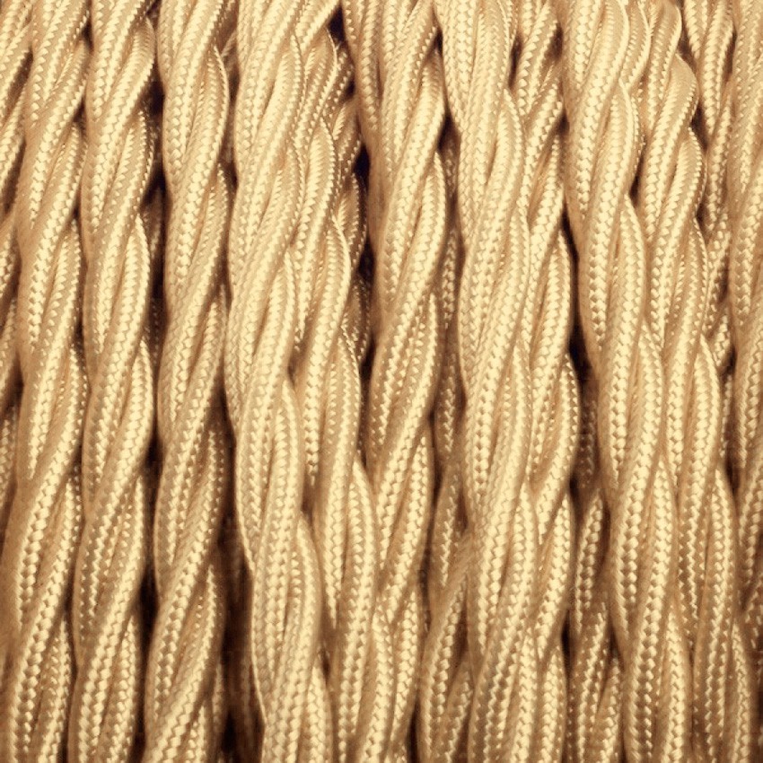 Câble Textile Tressé Doré - Lumi Light